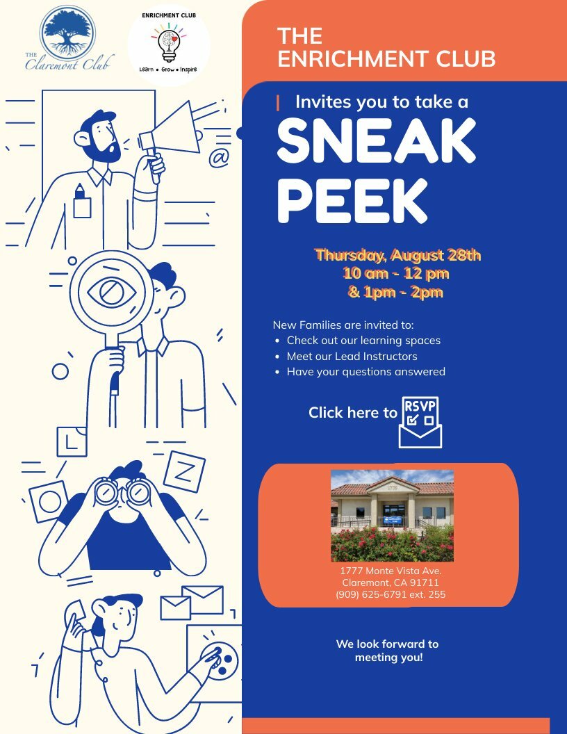 Enrichment Club Sneak Peek (no link) | Piktochart Visual Editor