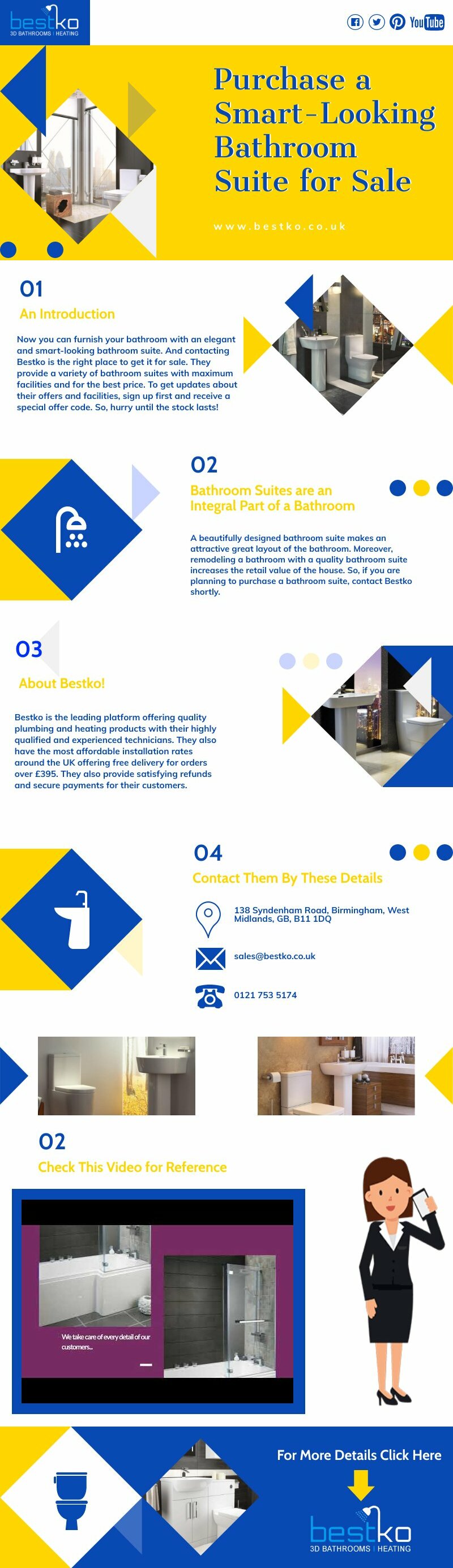 Purchase a Smart-Looking Bathroom Suite for Sale | Piktochart Visual Editor