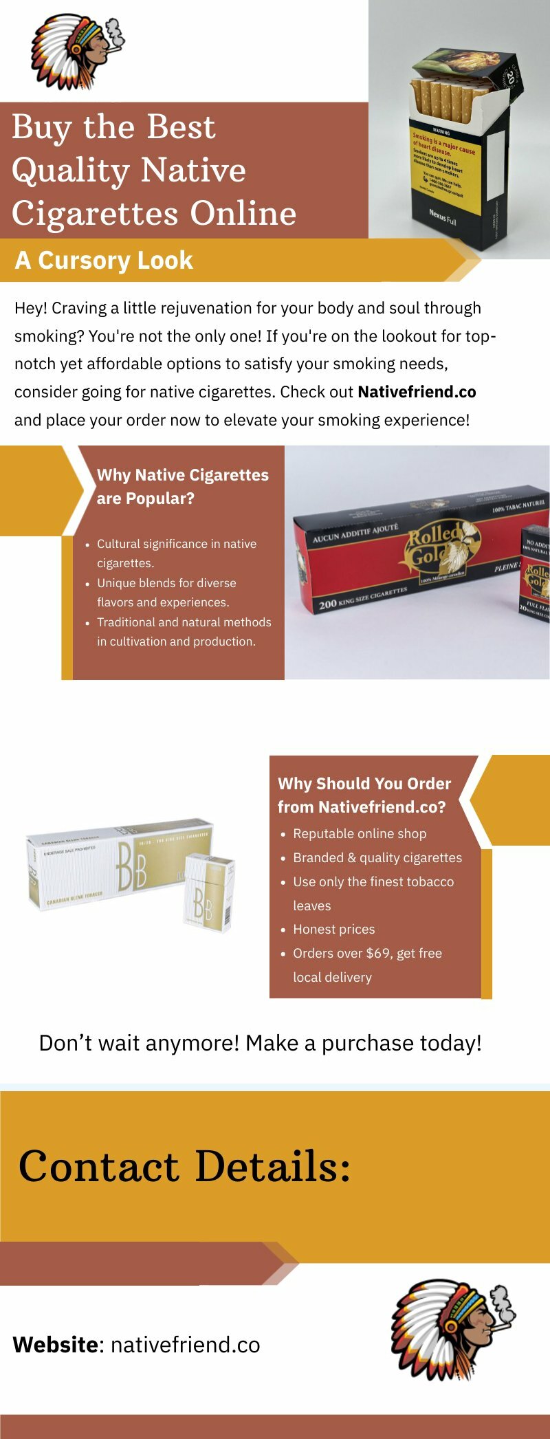 Buy the Best Quality Native Cigarettes Online | Piktochart Visual Editor