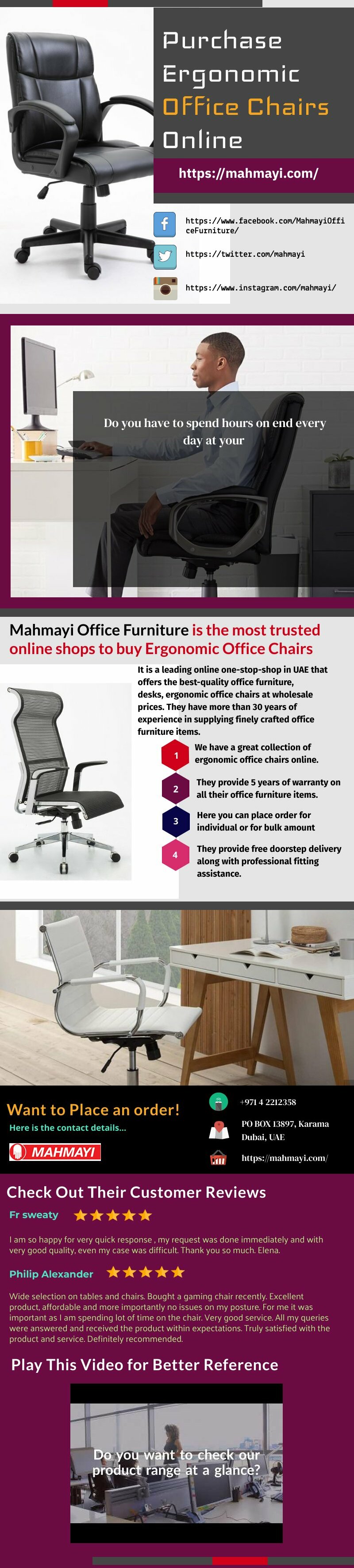 Best Place to Purchase Ergonomic Office Chairs Online in UAE ...