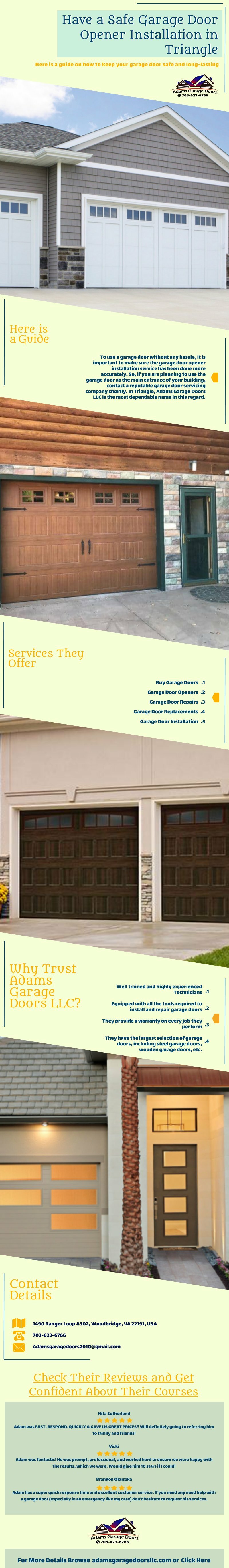 Have a Safe Garage Door Opener Installation in Triangle | Piktochart ...