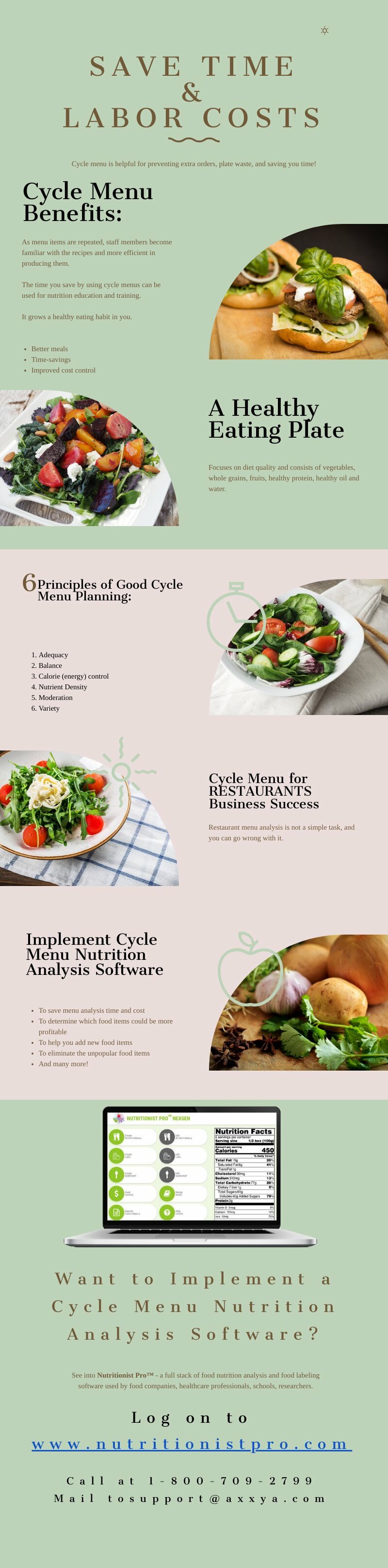 Cycle Menu Nutrition Analysis Software Piktochart Visual Editor