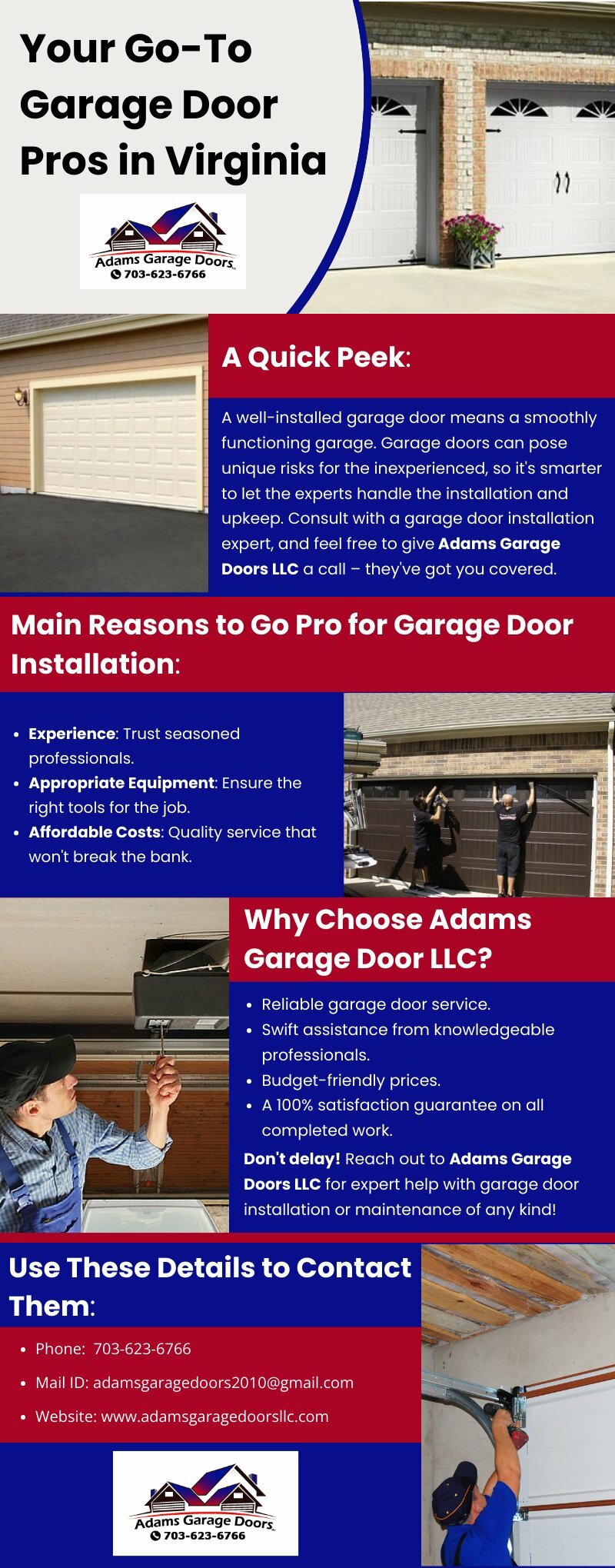 Your Go-To Garage Door Pros in Virginia | Piktochart Visual Editor