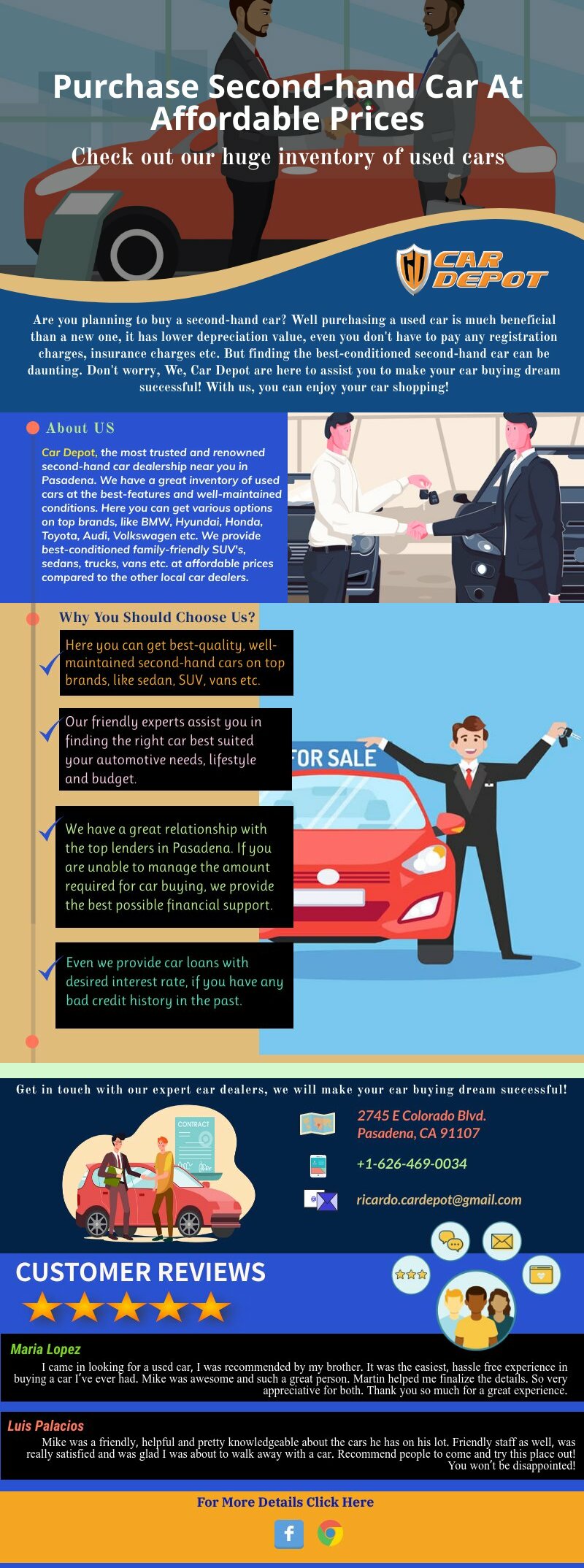 Purchase Second-hand Car at Affordable Prices in Pasadena | Piktochart ...