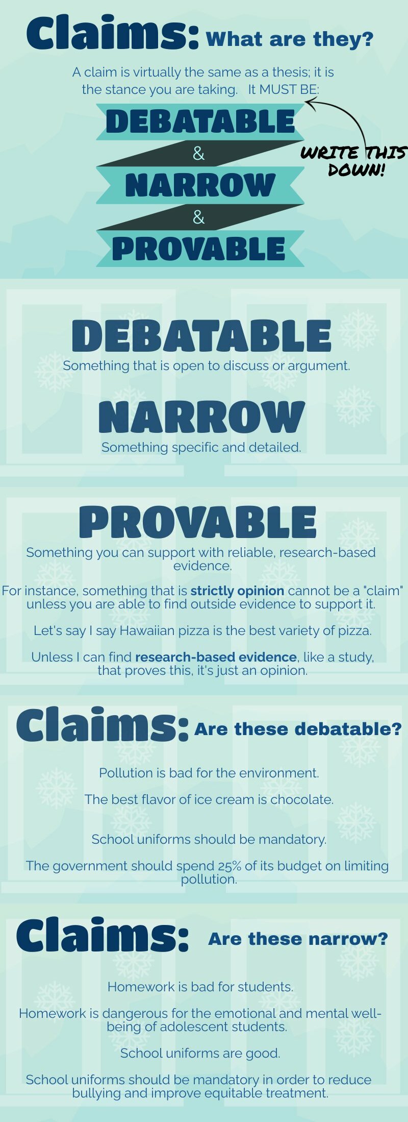 Claims Updated (no exit ticket) | Piktochart Visual Editor