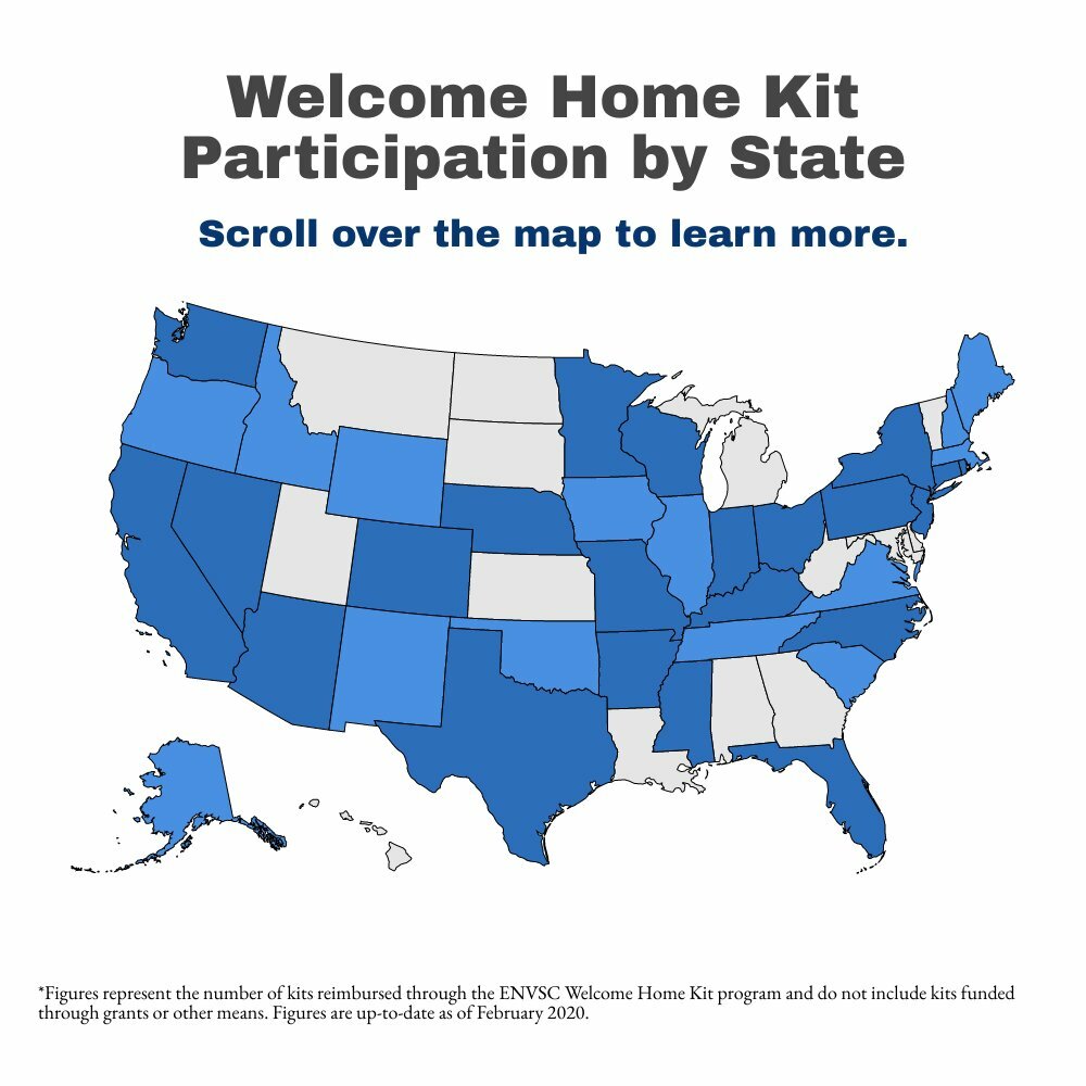 Welcome Home Kits by State 2020 | Piktochart Visual Editor