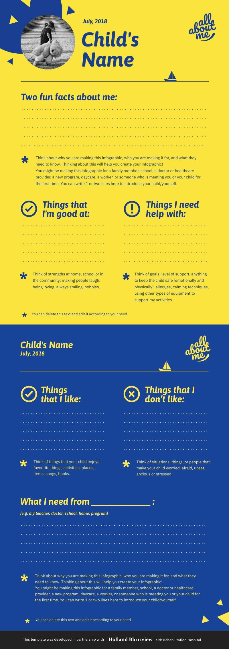 Free Infographic Template All About Me Piktochart