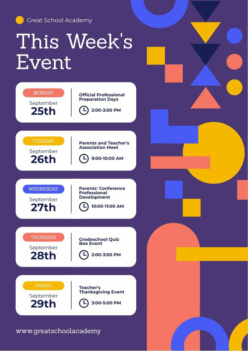 This Week s Event Poster Free Poster Template Piktochart