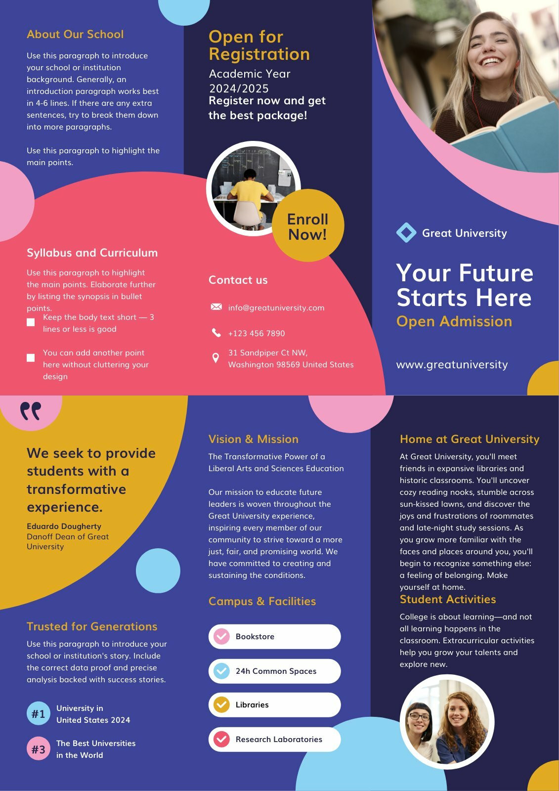 Mental Health Trifold Brochure Free Brochure Template Piktochart