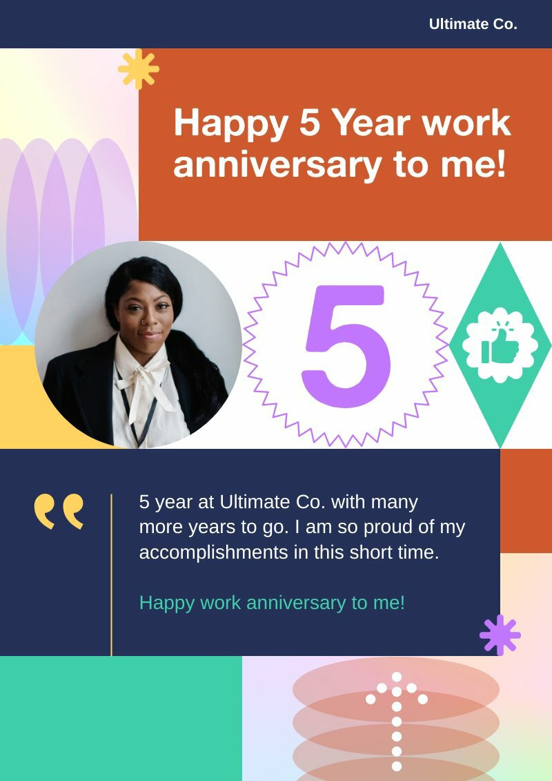 5 Year Work Anniversary Quotes For Self Piktochart