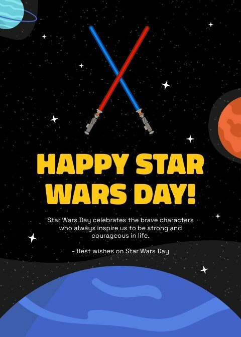 May the Fourth | Free Cards Template - Piktochart