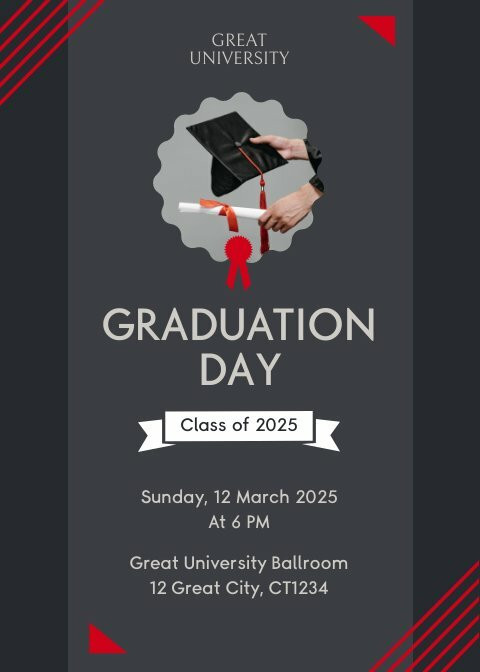 Graduation Invitation - Piktochart