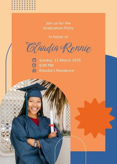 Graduation Party | Free Cards Template - Piktochart