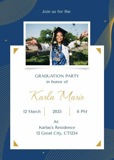 Modern Graduation Invitation Maker | Free Cards Template - Piktochart