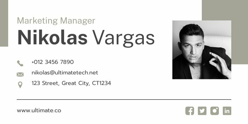 Simple Work Email Signature - Piktochart