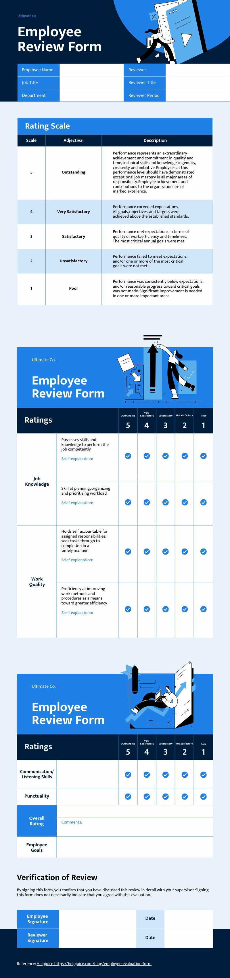Modern Employee Review Form - Piktochart